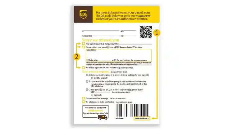 Aviso de entrega de UPS | UPS - Mexico